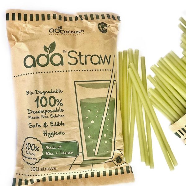 ADA™ Straws (12 pcs) 100% Decomposable Rice Straws • Turtle ...